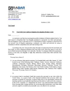 Visa Debit Card- Sample Retainer Letter - Grabar Law Office